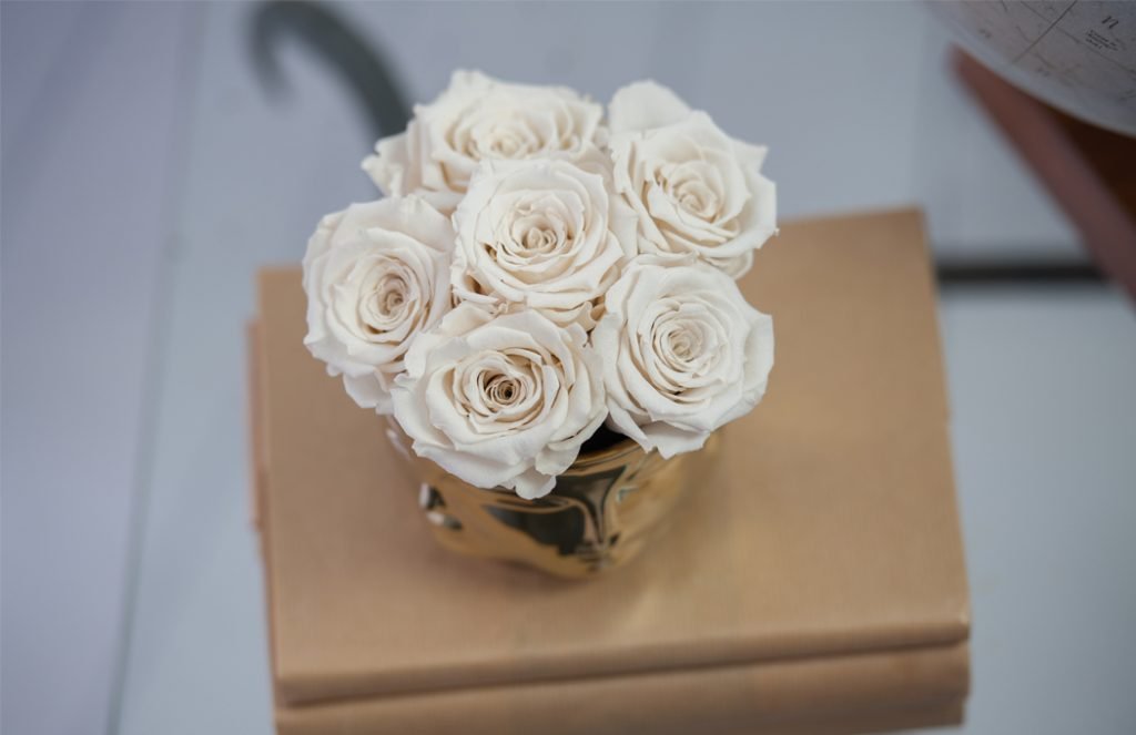 Infinity roses in a muse vase | Preserved Floral Arrangements & Silk ...