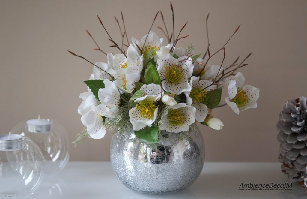Hellebores Winter centerpiece | Preserved Floral Arrangements & Silk ...