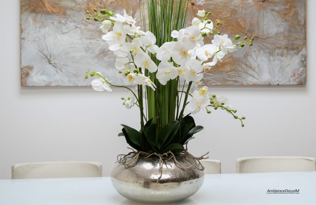 Orchid table arrangement | Preserved Floral Arrangements & Silk Flowers