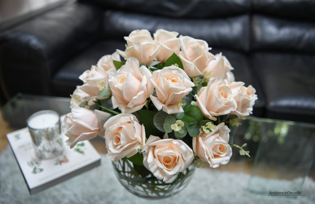Luxury Realistic Champagne Rose Arrangement | Preserved Floral ...